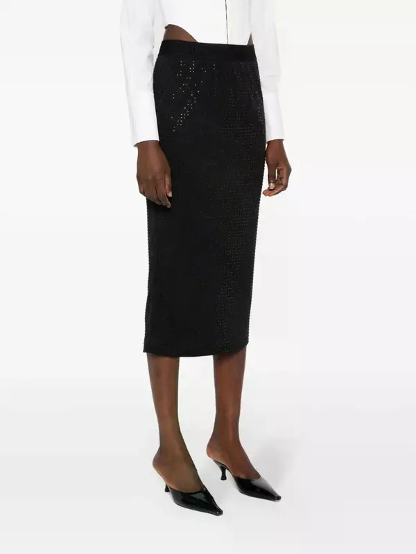 Versace Crystal-embellished Midi Skirt