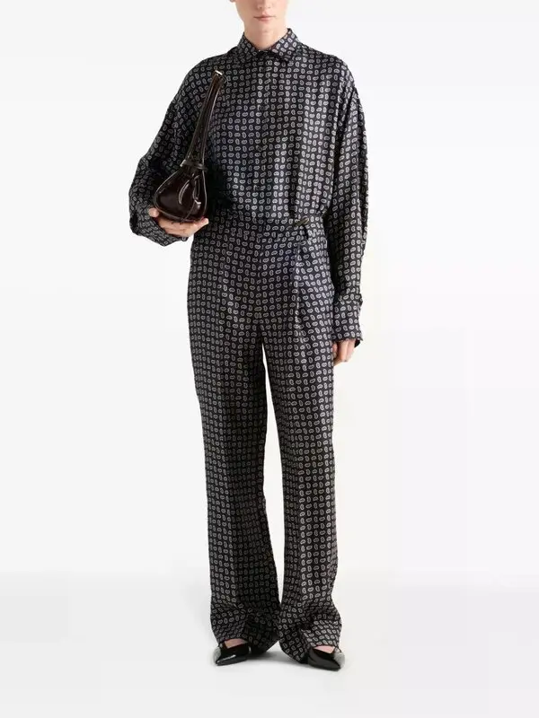 Prada Printed Silk Shirt