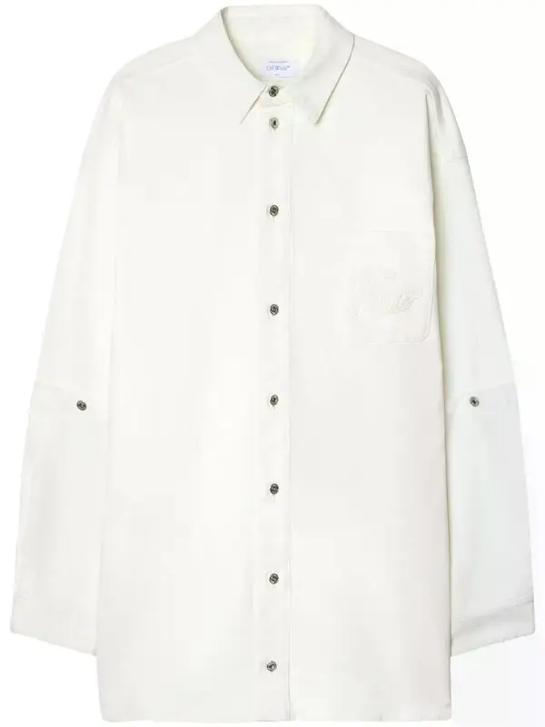 Off-White 90s Logo-appliqué Cotton Shirt