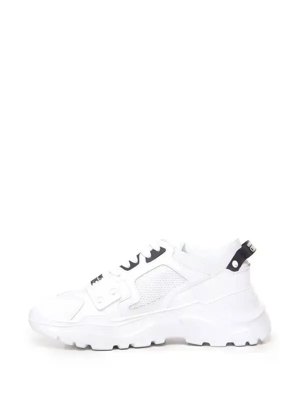 Versace Logo Patch Sneakers - White