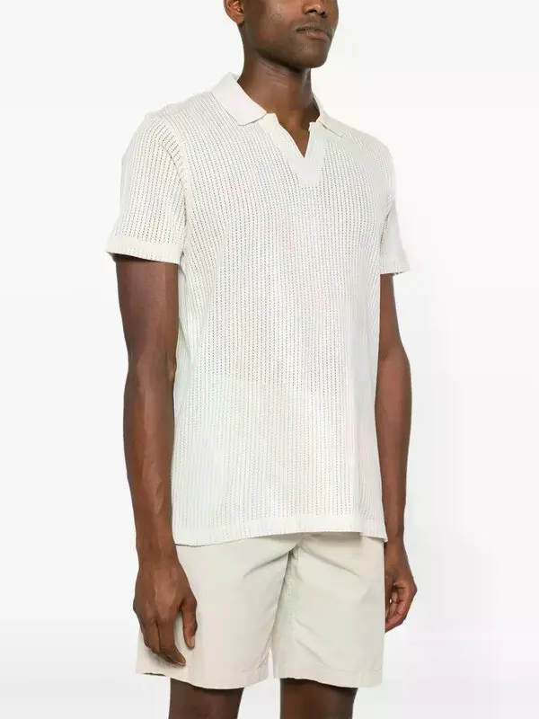 Sunspel Linear Mesh Design Polo Shirt