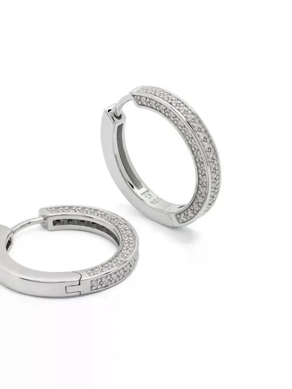 Tom Wood Nova Medium Hoop Earrings - Silver