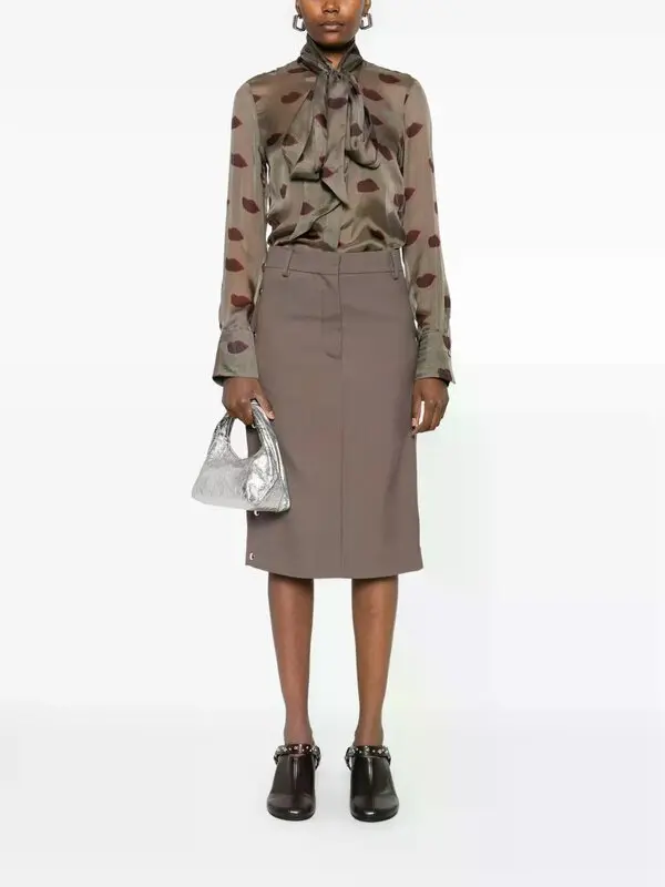 Stella McCartney Midi Skirt With Stud Detailing