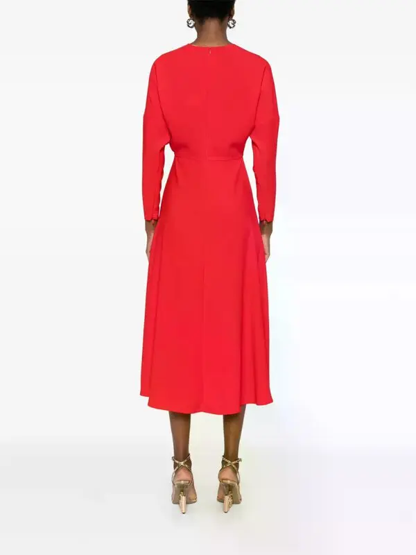 NISSA A-line Crepe Midi Dress