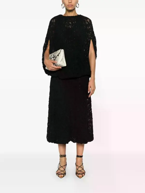 JIL SANDER Lace-embroidered Midi Skirt