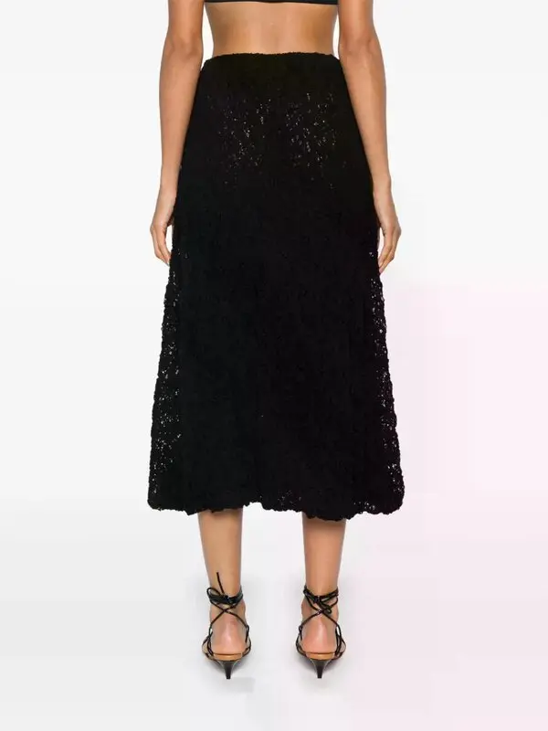 JIL SANDER Lace-embroidered Midi Skirt