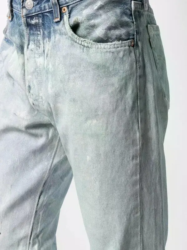 GALLERY DEPT. Mid-rise Straight-leg Bleached Jeans