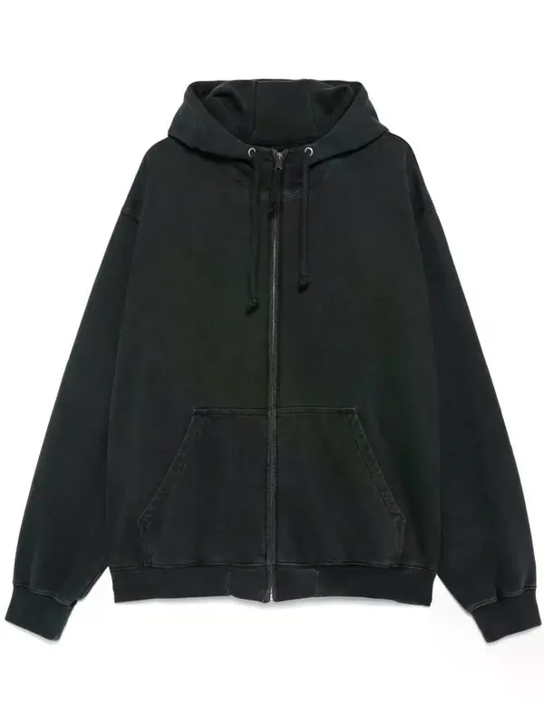MAISON MARGIELA Embroidered Logo Hoodie - Grey
