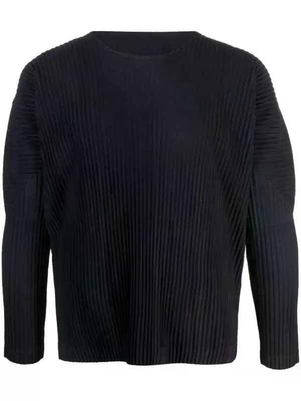 Issey Miyake Plissé-effect Long-sleeve T-shirt