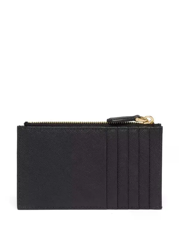 Prada Leather Logo-plaque Card Holder - Black