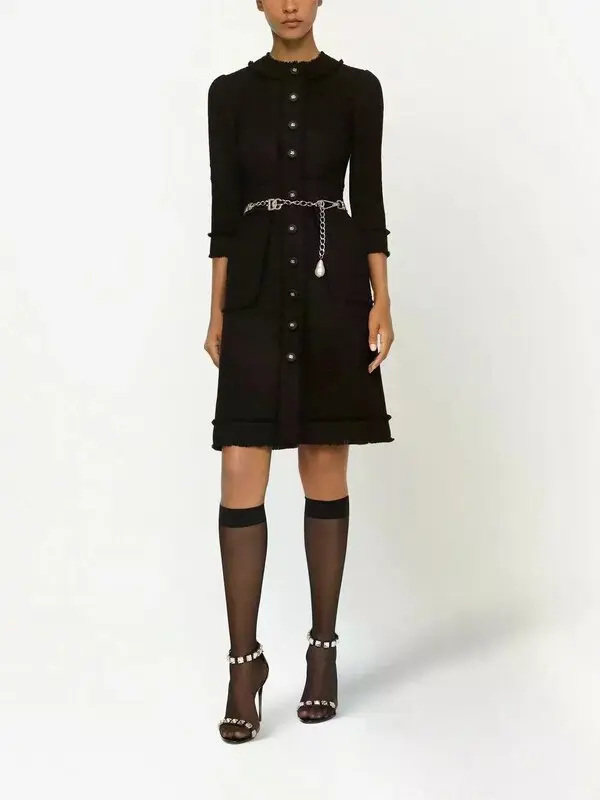Dolce & Gabbana Raschel Tweed Midi Dress