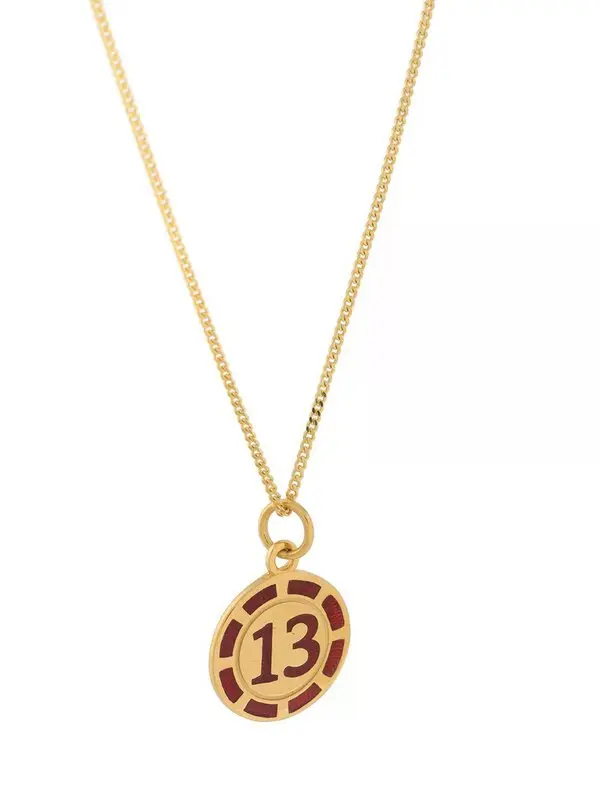 TRUE ROCKS Vegas 13 Poker Chip Necklace - Gold