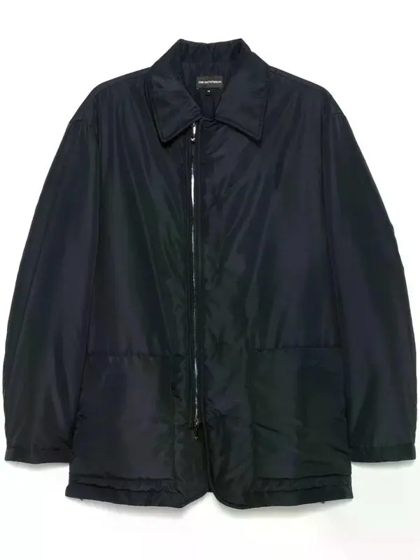 Emporio Armani Water-repellent Technical Jersey Jacket - Blue