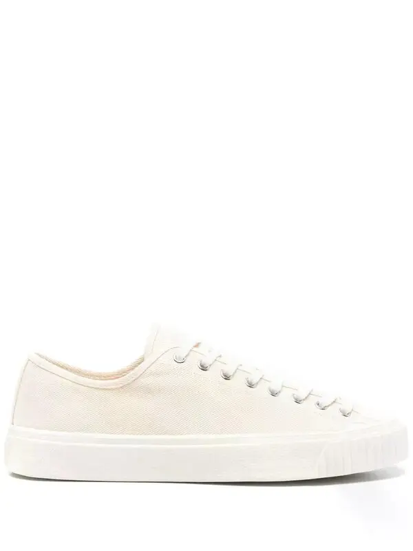 PAURA Logo Embroidered Lace-up Sneakers - Neutrals