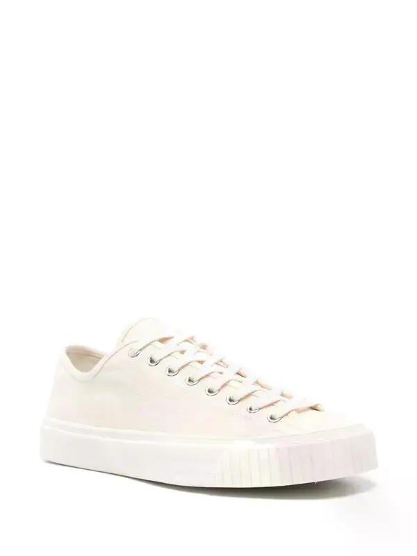 PAURA Logo Embroidered Lace-up Sneakers - Neutrals