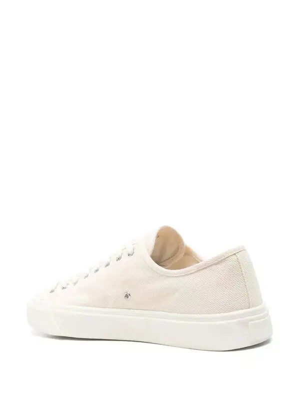 PAURA Logo Embroidered Lace-up Sneakers - Neutrals