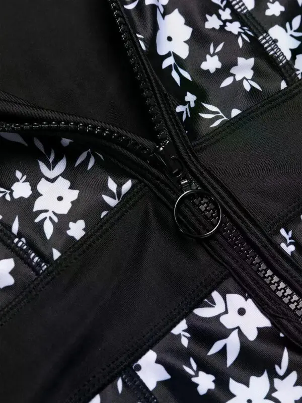DUSKII Floral-print Zip-up Swimsuit