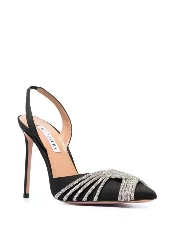 AQUAZZURA Crystal-embellished Stiletto Heel Pumps