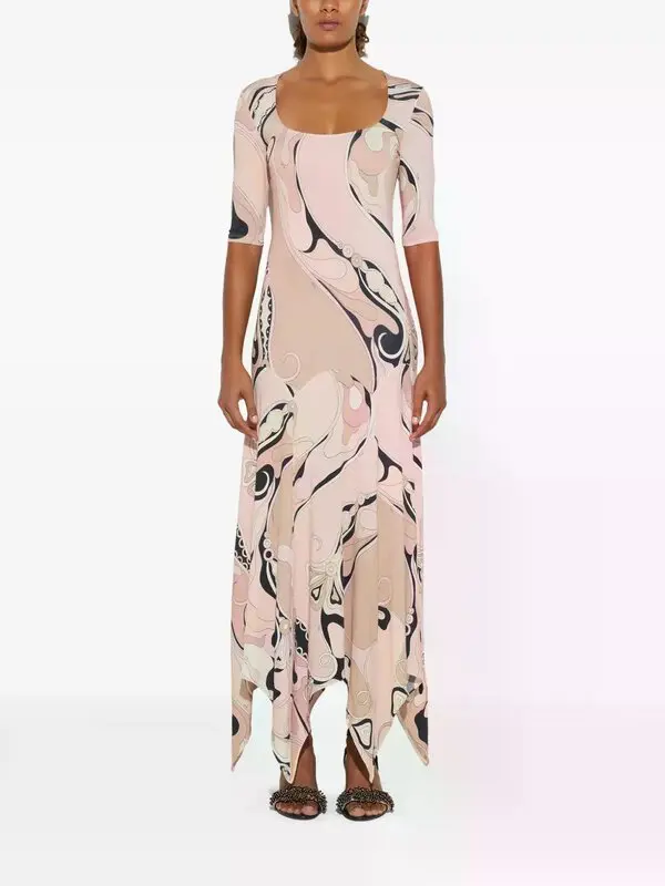 Emilio Pucci Orchidee-print Dress - Neutrals