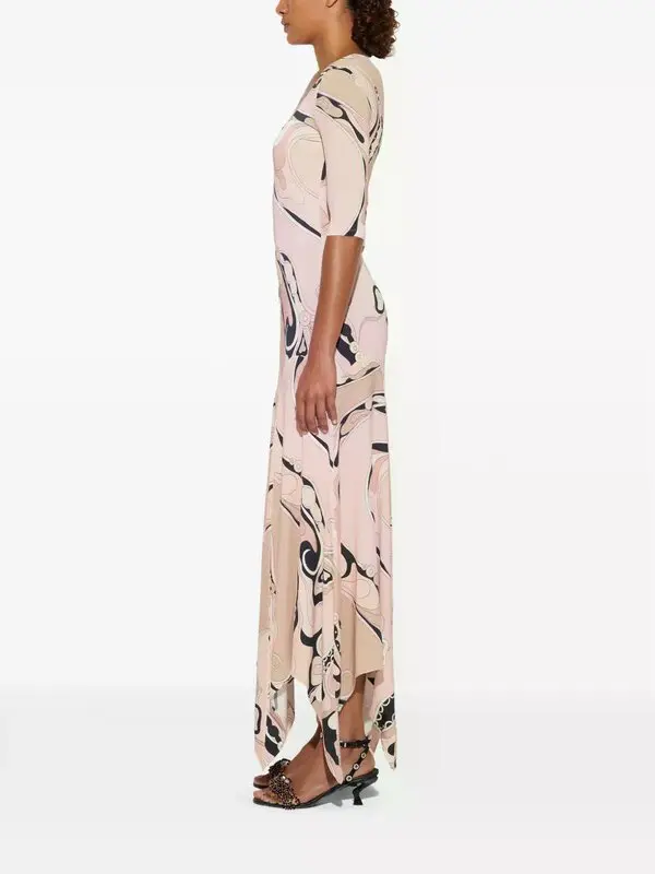 Emilio Pucci Orchidee-print Dress - Neutrals