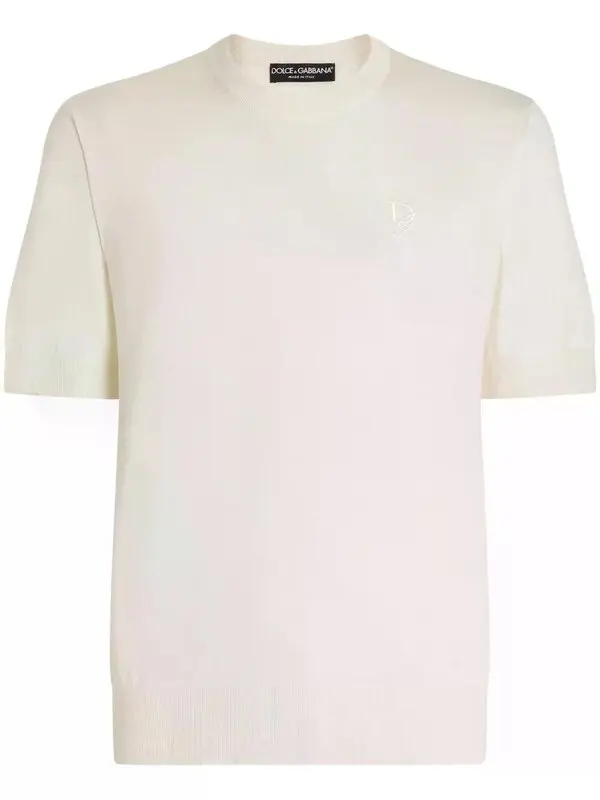Dolce & Gabbana Logo-embroidered T-shirt - White