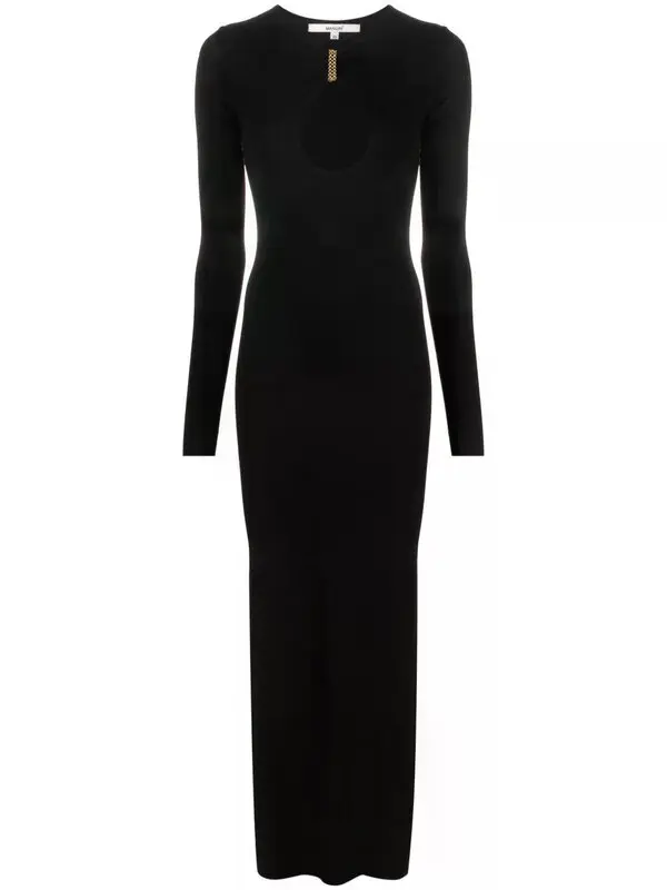MANURI Chain-link Detail Maxi Dress - Black