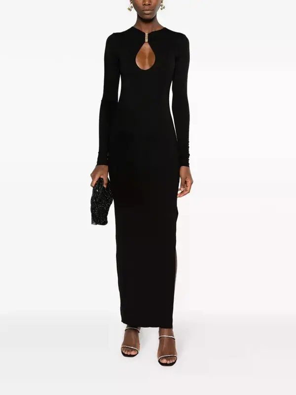 MANURI Chain-link Detail Maxi Dress - Black