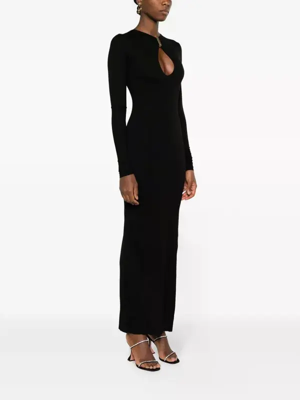 MANURI Chain-link Detail Maxi Dress - Black