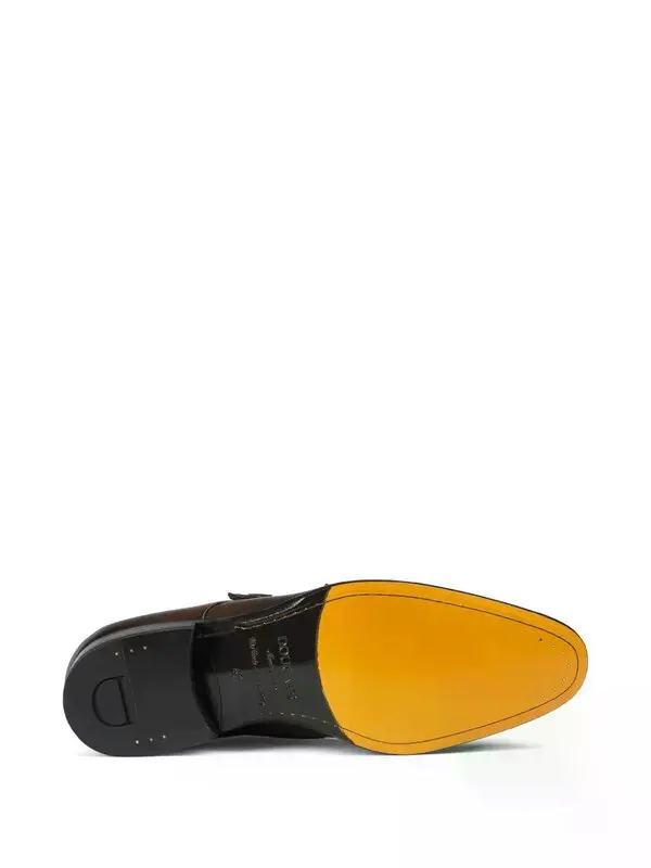 DOUCAL'S Leather Double-buckle Monk Shoes