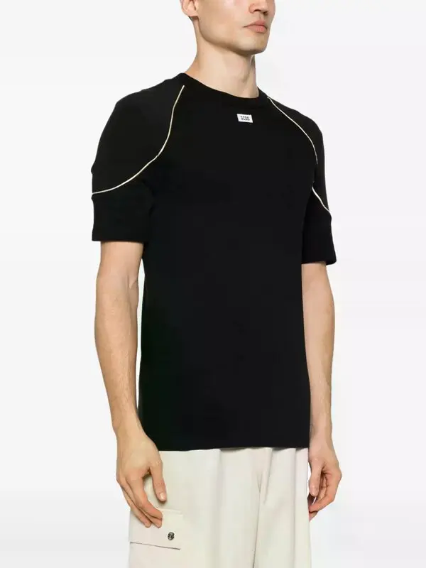 Gcds Comma Cotton T-shirt - Black