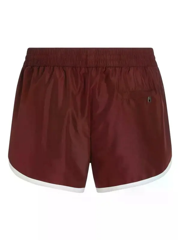 Dolce & Gabbana Logo-plaque Swim Shorts - Red