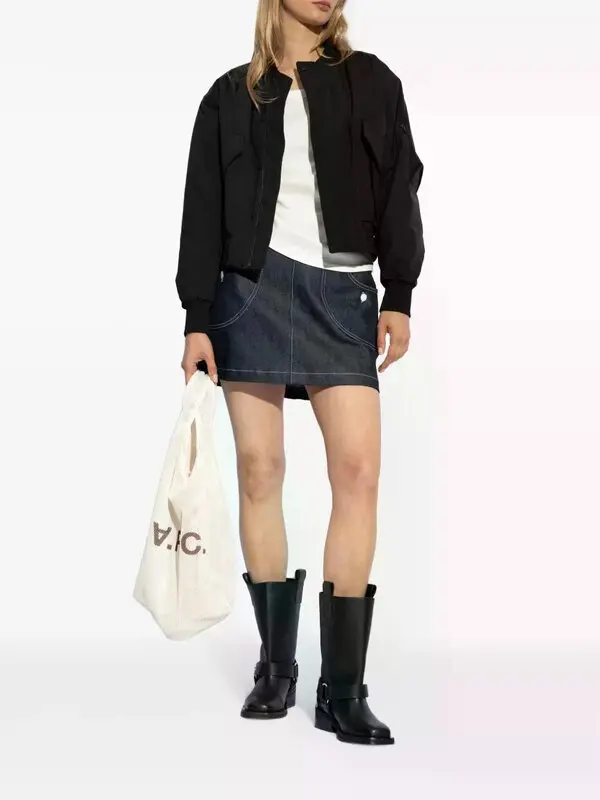 A.p.c. Bomber Jacket With Embroidered Logo