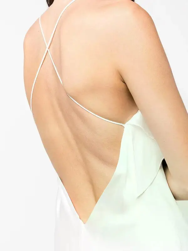 Michelle Mason Silk Cowl Neck Gown