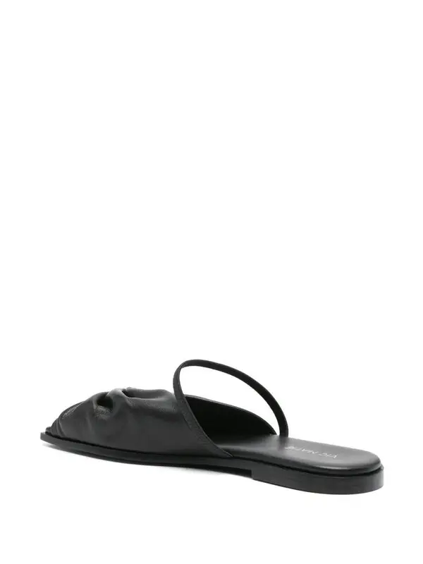 VIC MATIE Leather Sandals With Gathered Detailing