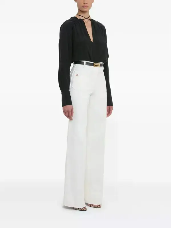 Victoria Beckham Gathered Detail V-neck Blouse