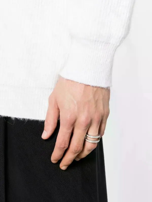 Tom Wood Double Zirconia Sterling Ring - Silver