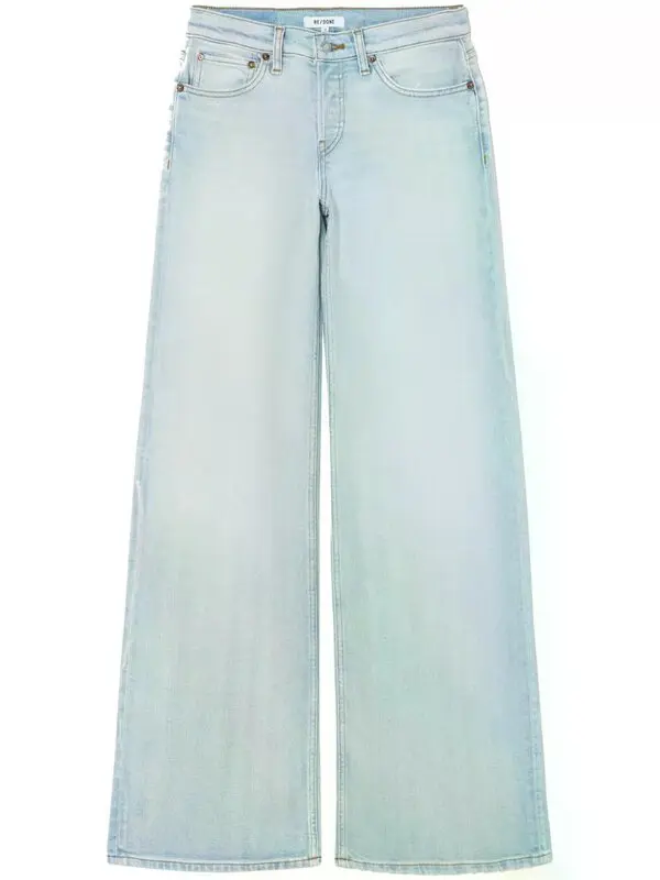 RE/DONE Mid-rise Wide Leg Jeans - Blue
