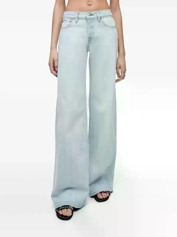 RE/DONE Mid-rise Wide Leg Jeans - Blue