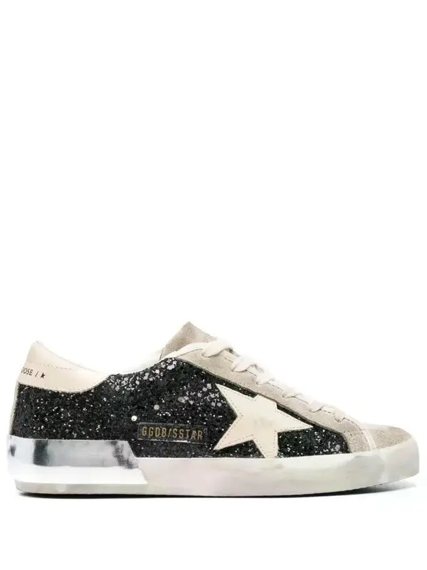 GOLDEN GOOSE Super-star Glitter Sneakers - Black