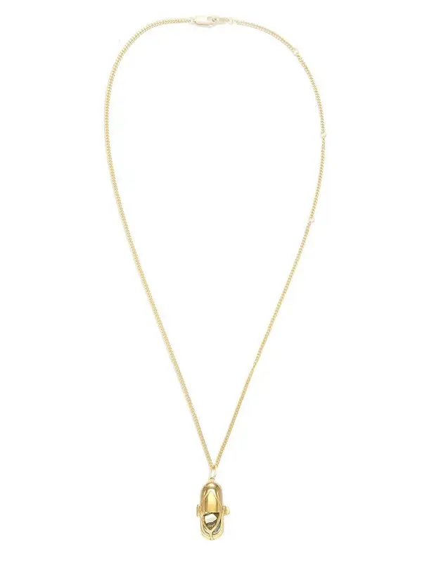 CAPSULE ELEVEN Plated Pyrite Crystal Pendant Necklace - Gold