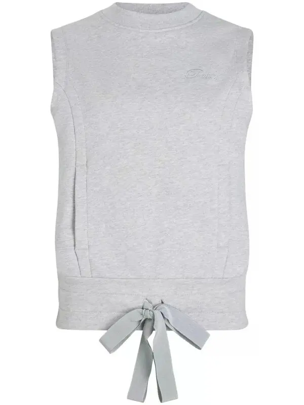 PATOU Logo-embroidered Sleeveless Sweatshirt