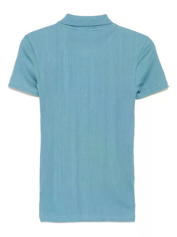 Lacoste Ribbed Polo Top - Blue