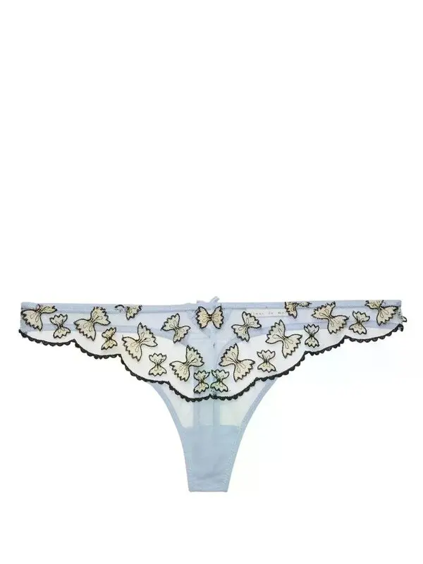 FLEUR DU MAL Farfalle Embroidered Thong