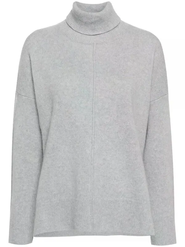 Eleventy High-neck Knitted Jumper - Grey