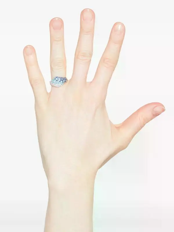 Tom Wood Zirconia Embellished Sterling Band Ring - Silver
