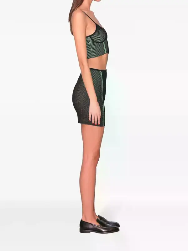 FLEUR DU MAL Ribbed-knit Mini Skirt