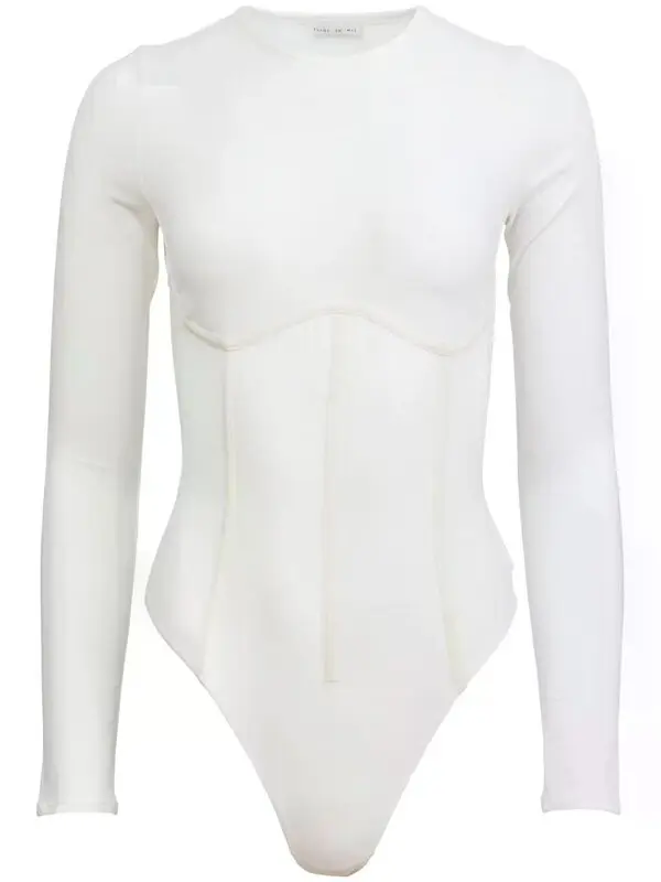 FLEUR DU MAL Organic Cotton-blend Bodysuit