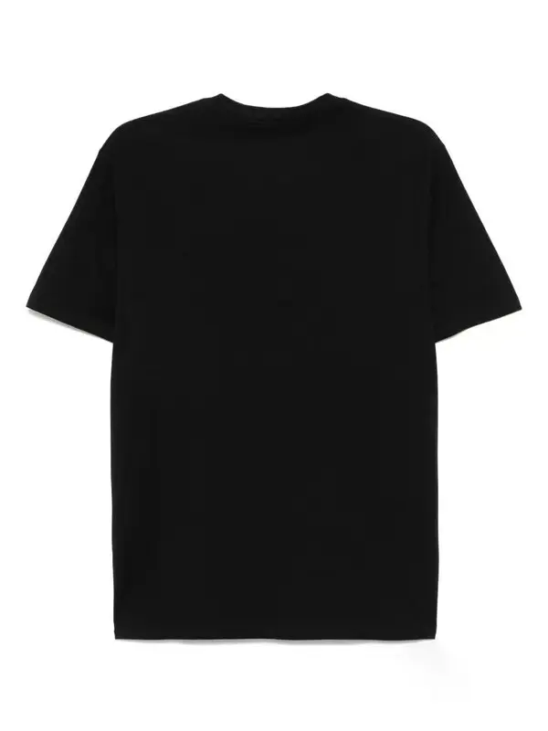 Just Cavalli Flocked-logo T-shirt - Black