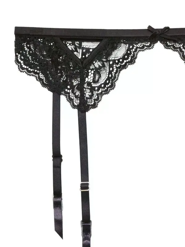 FLEUR DU MAL Bianca Garter Belt - Black