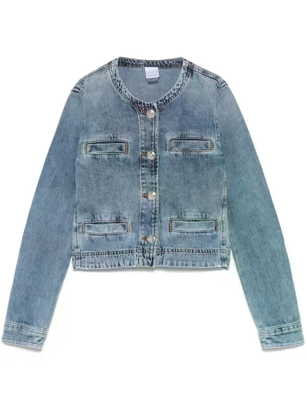 Pinko Cropped Denim Jacket